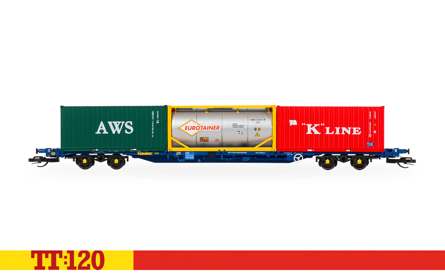 Touax KFA Container Wagon with 3x20 Containers – Bure Valley Models