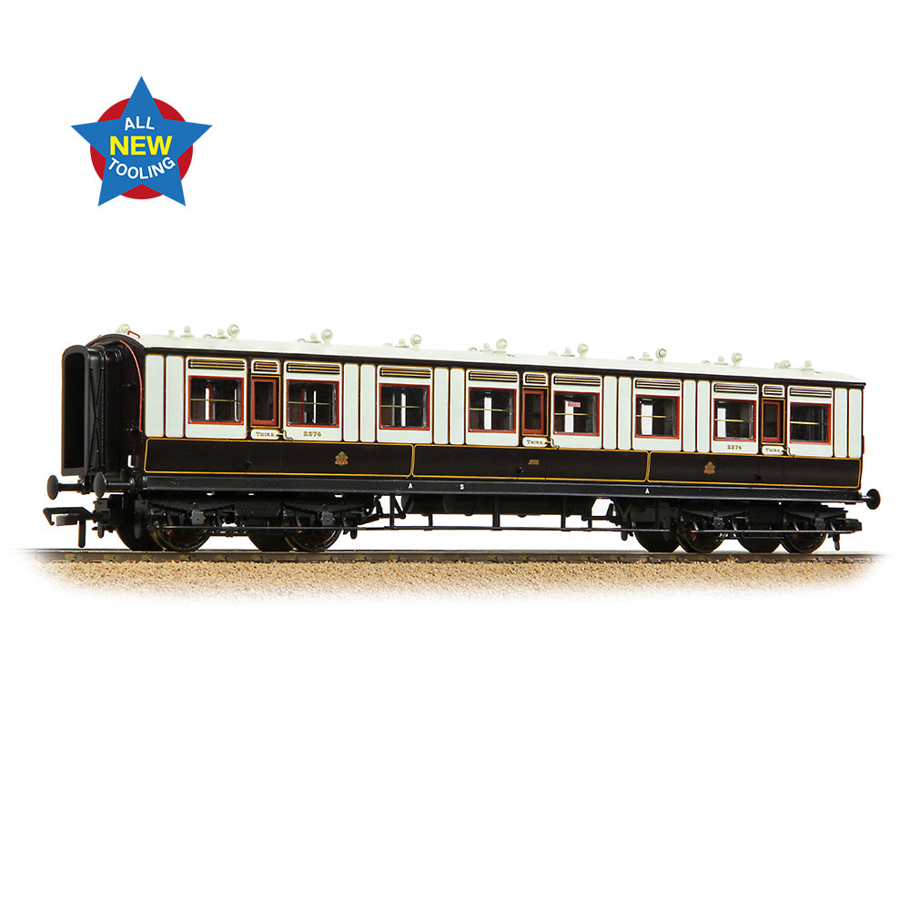 LNWR 50ft Arc Roof Third Corridor LNWR Livery – Bure Valley Models