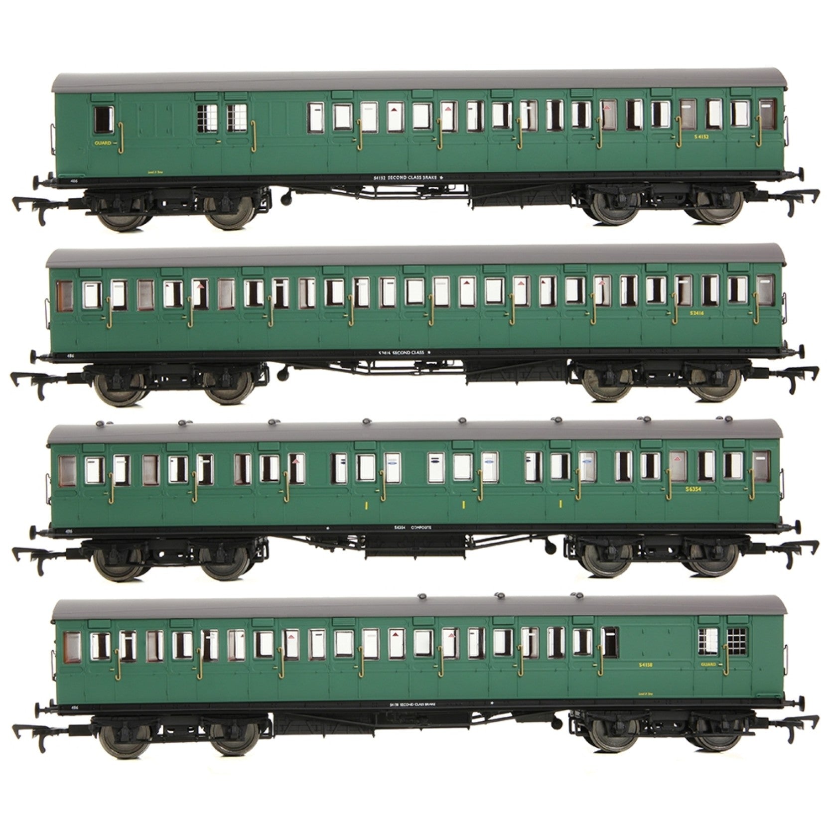 EFE Rail LBSCR 54ft 'Isle of Wight' 4-Coach Pack BR (SR) Green - E86024 ...