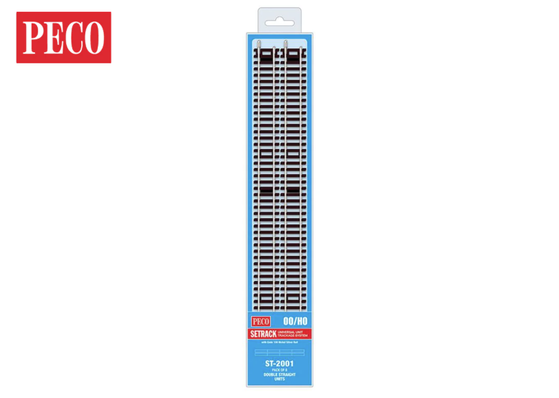 Peco Double Straight (ST-201) Pack of 8 - ST-2001 – Bure Valley Models